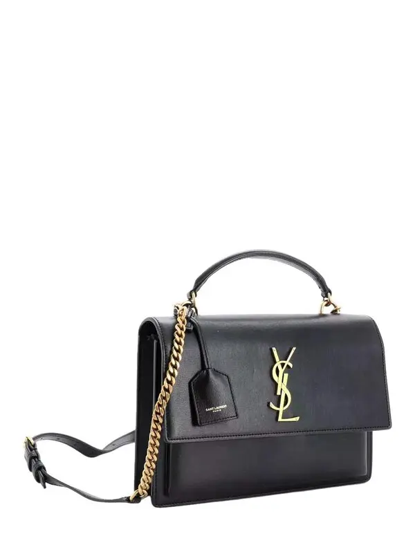 Saint Laurent Sunset Top Handle Shoulder Bag - Black