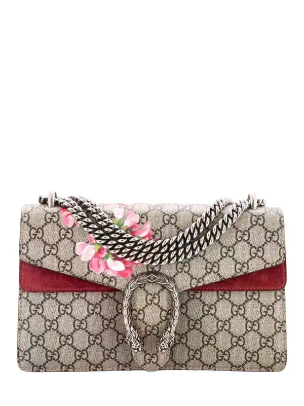 Gucci Dionysus Blooms Print Gg Coated Canvas Small Shoulder Bag - Brown