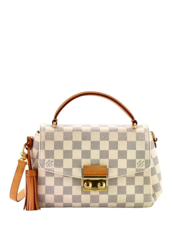 LOUIS VUITTON Croisette Damier Azur Crossbody Bag - White