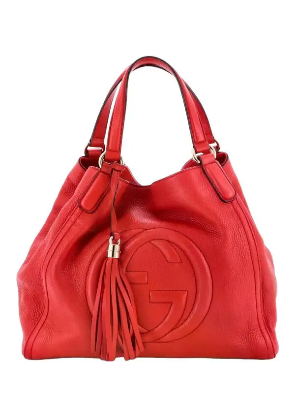 Gucci Soho Leather Shoulder Bag - Red