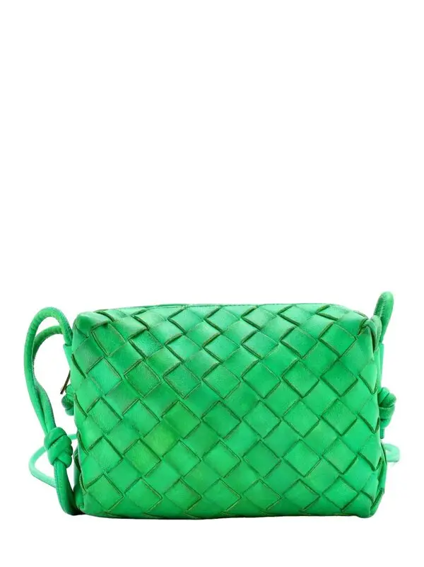 Bottega Veneta Loop Intrecciato Nappa Mini Crossbody Bag - Green