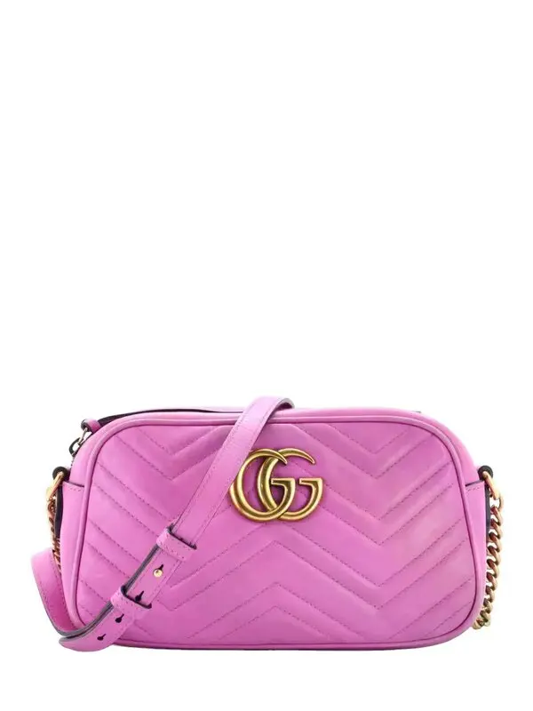 Gucci Gg Marmont Matelassé Leather Shoulder Bag - Pink