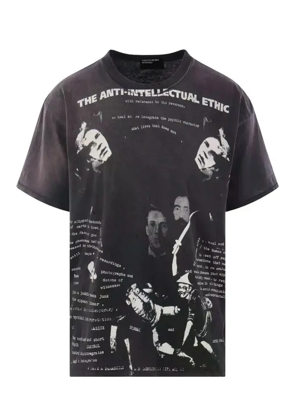 Enfants Riches Déprimés Aanti-intellectual Ethic Distressed Graphic-print T-shirt - Black