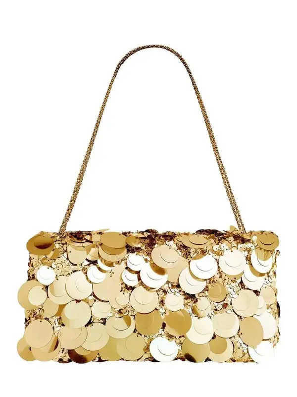 Rabanne Sequin-embroidered Shoulder Bag - Gold