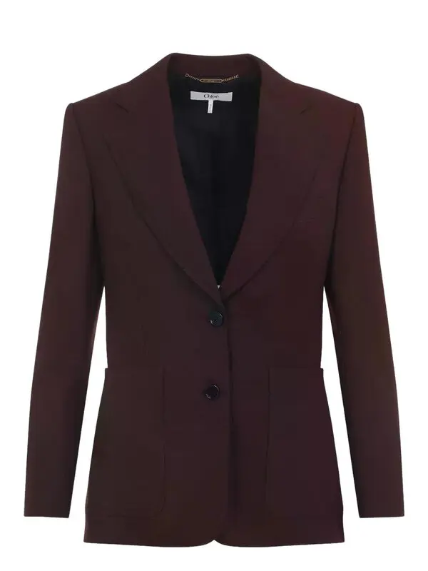 Chloé Pocket Button Blazer - Purple