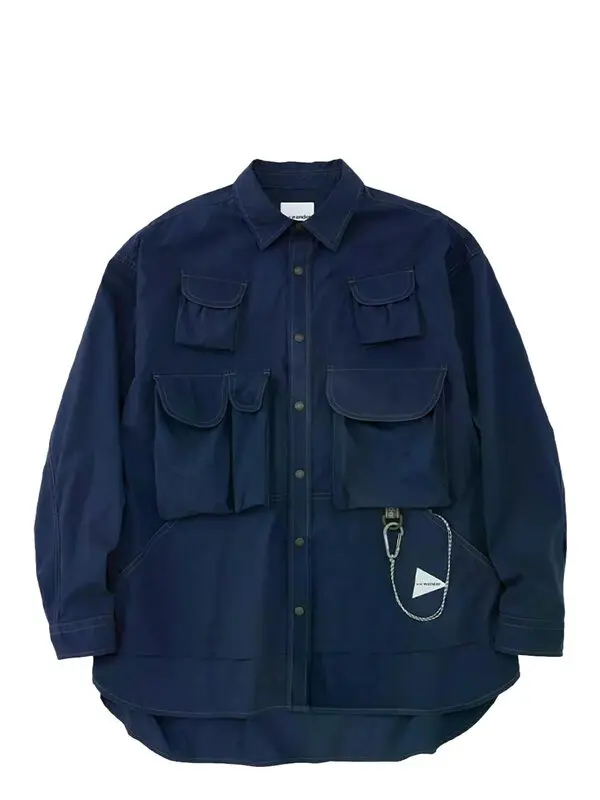 AND WANDER Multi Pocket Shirt - Blue