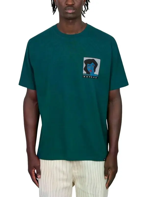 PARRA Graphic T-shirt Nothing Please - Green