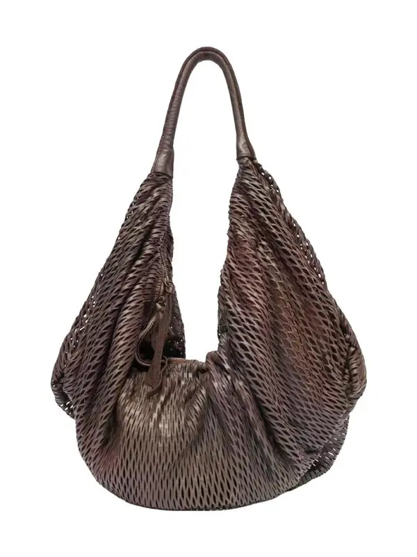 SOMMET Woven Shoulder Bag - Brown