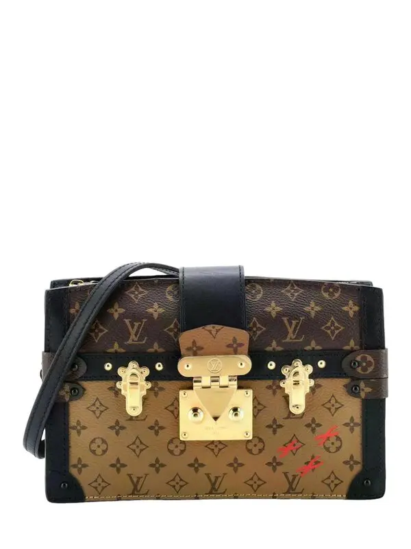 LOUIS VUITTON Trunk Reverse Monogram Canvas Clutch - Black