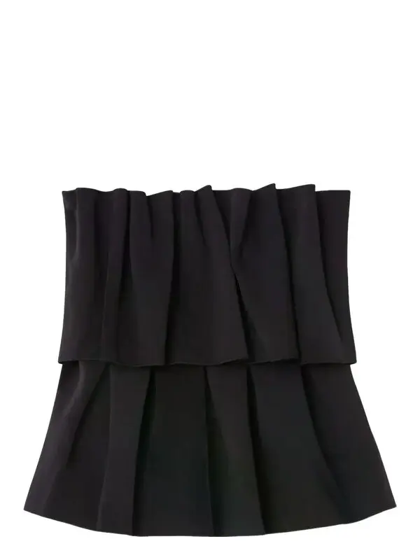 HOUSE OF DAGMAR Ruffled Strapless Top - Black
