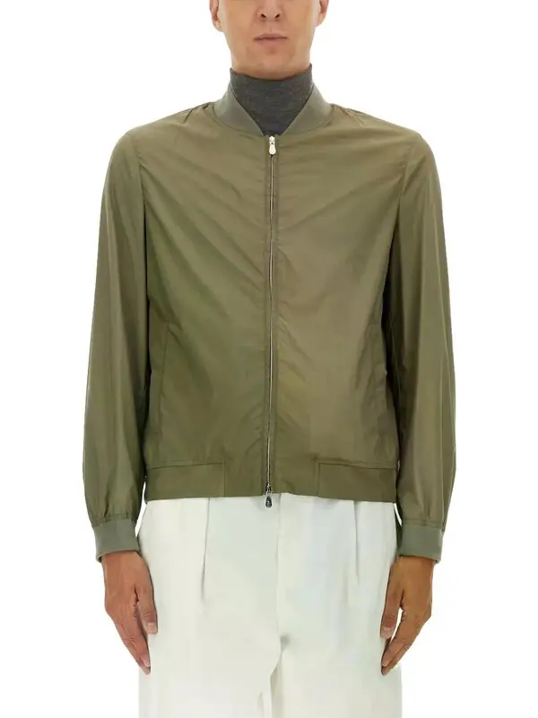 Brunello Cucinelli Zip-up Bomber Jacket - Green
