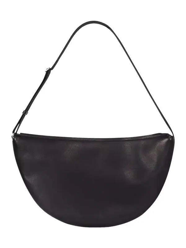 THE ROW Adjustable Leather Shoulder Bag - Black