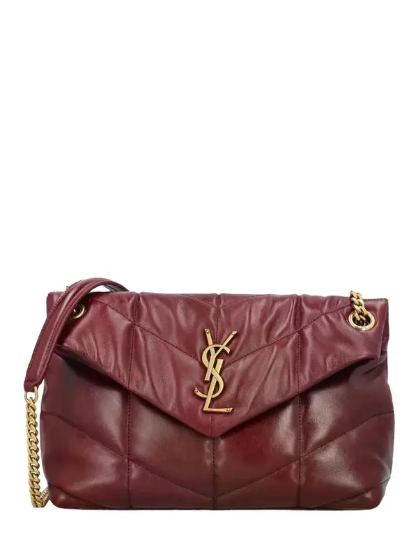 Saint Laurent Small Quilted Puffer Shoulder Bag - Red