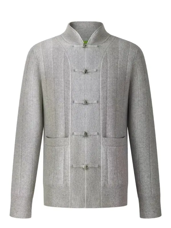 Shanghai Tang Tang Button Cardigan - Grey