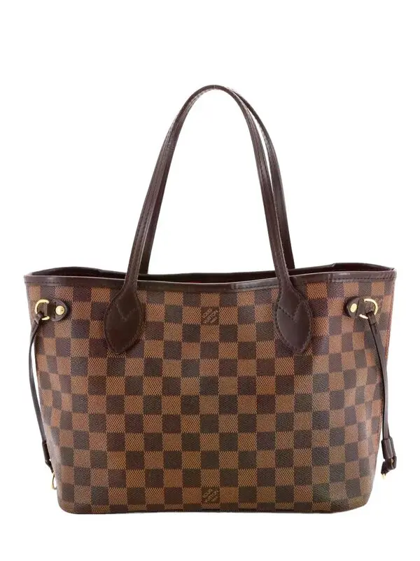 LOUIS VUITTON Neverfull Damier Pm Tote Bag - Brown