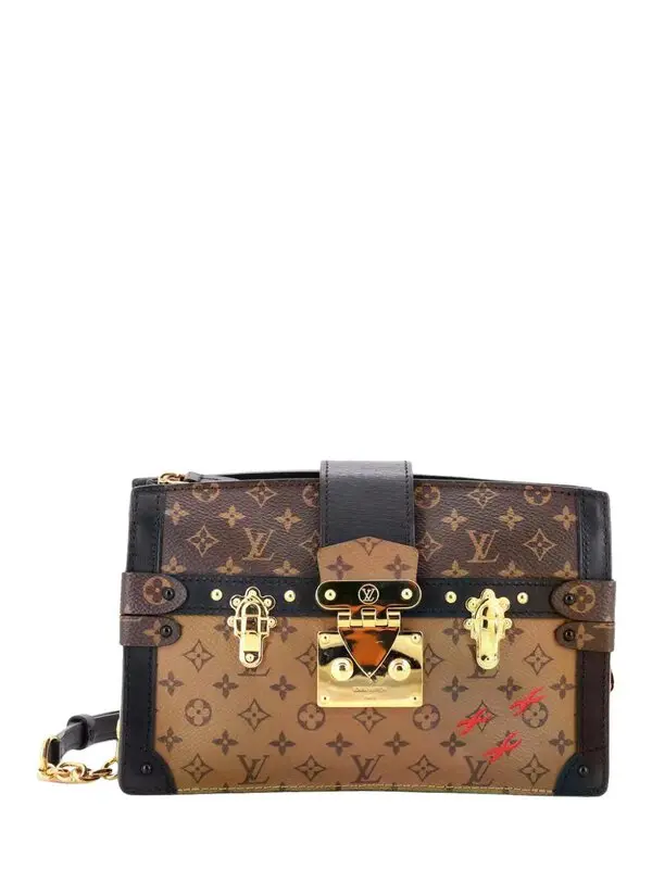 LOUIS VUITTON Trunk Reverse Monogram Canvas Clutch - Brown