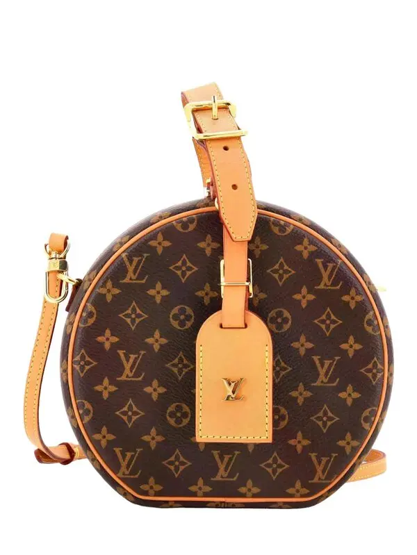 LOUIS VUITTON Petite Boite Chapeau Crossbody Bag Monogram Canvas - Brown