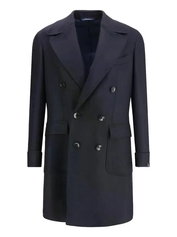 GI CAPRI Buttoned Double-breasted Coat - Blue