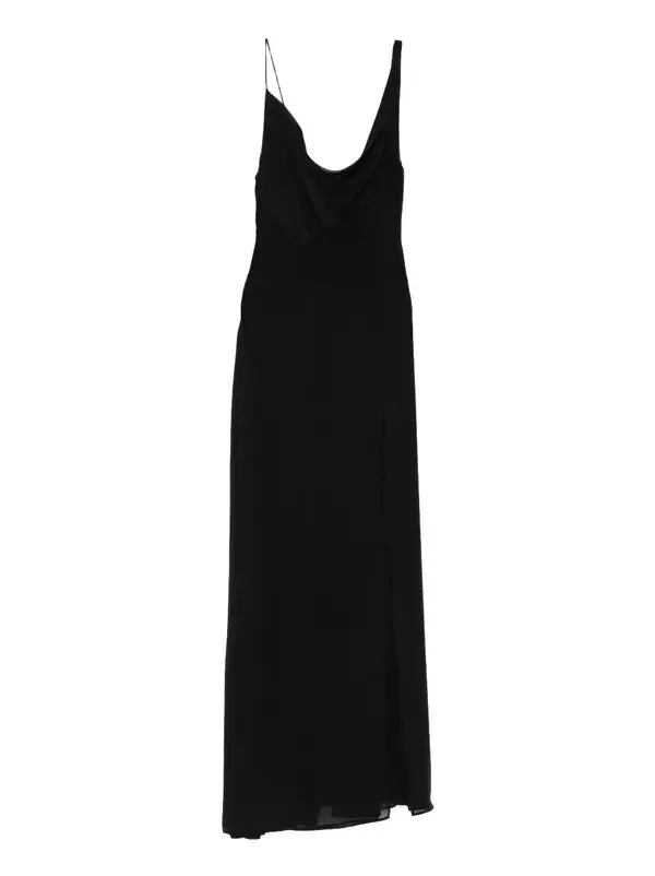 Amiri Cowl-neck Slit Maxi Dress - Black