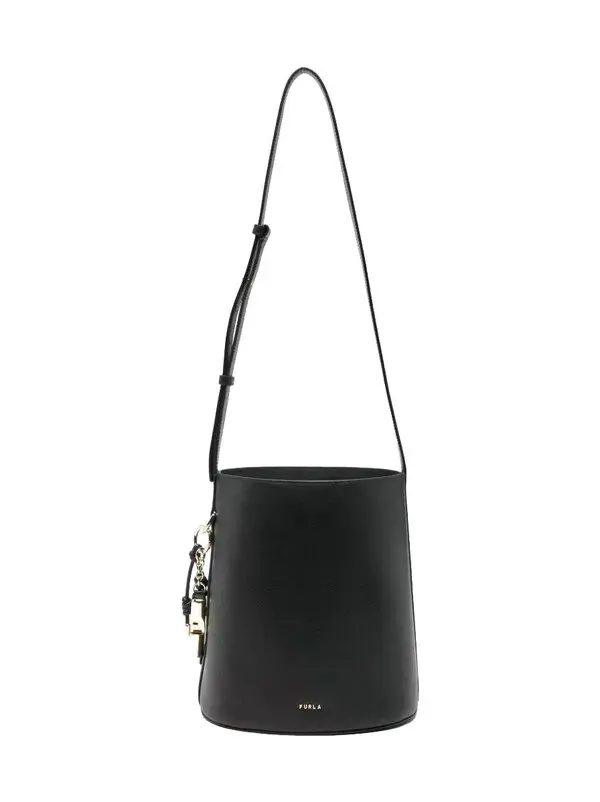 Furla Leather Bucket Bag - Black