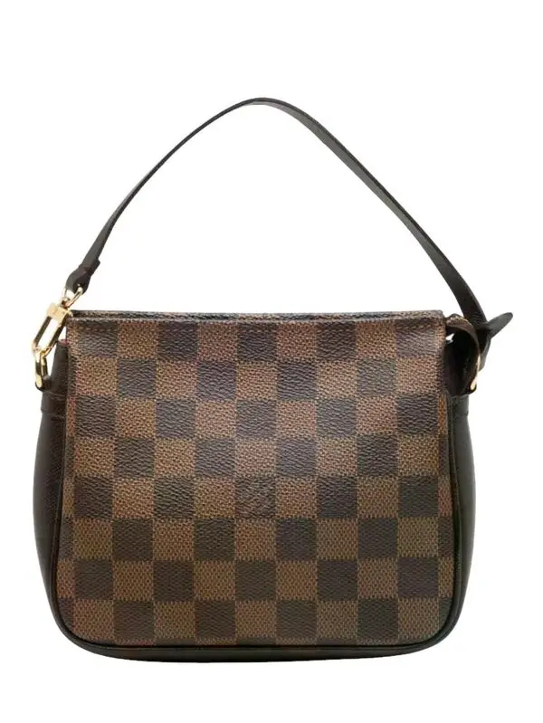 LOUIS VUITTON 1998 Damier Ebene Trousse Pochette Handbag - Brown