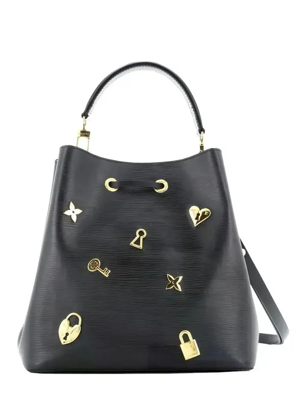 LOUIS VUITTON Love Lock Neonoe Bucket Bag - Black