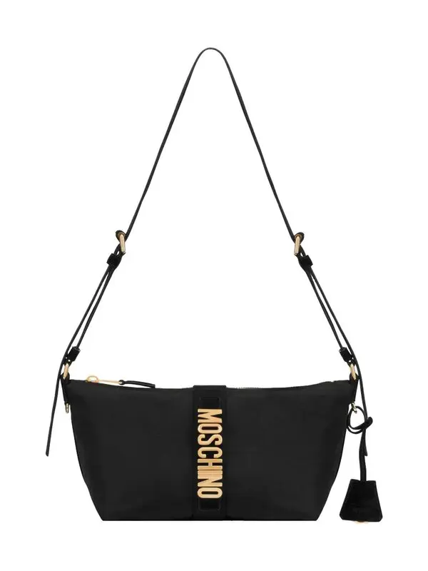Moschino Logo-lettering Shoulder Bag - Black