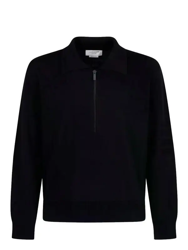 Thom Browne Half-zip Sweater - Black