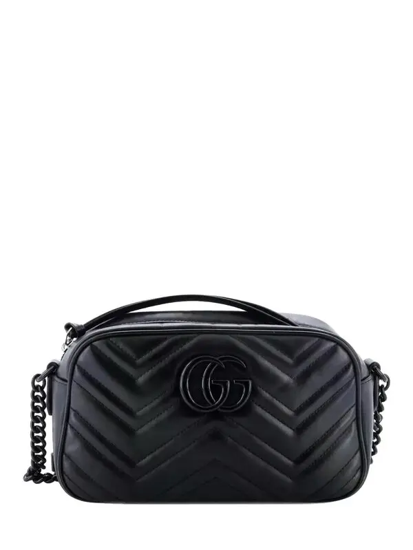 Gucci Gg Marmont Monochrome Shoulder Bag - Black
