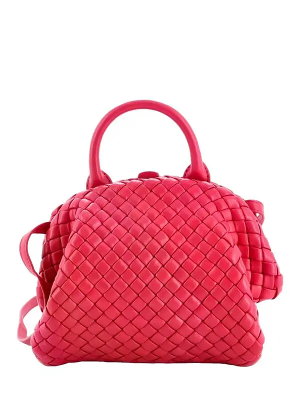 Bottega Veneta Padded Handle Intrecciato Nappa Mini Satchel - Pink