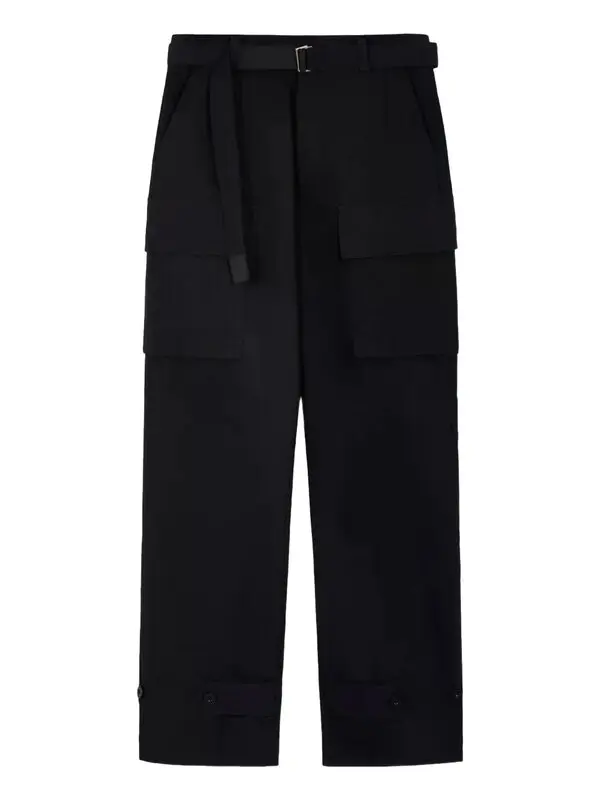 Sacai Side-pockets Belted Trousers - Black