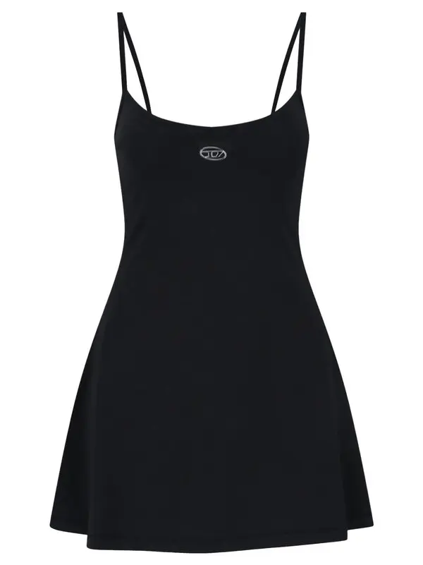 DIESEL Oval D' Mini Dress - Black