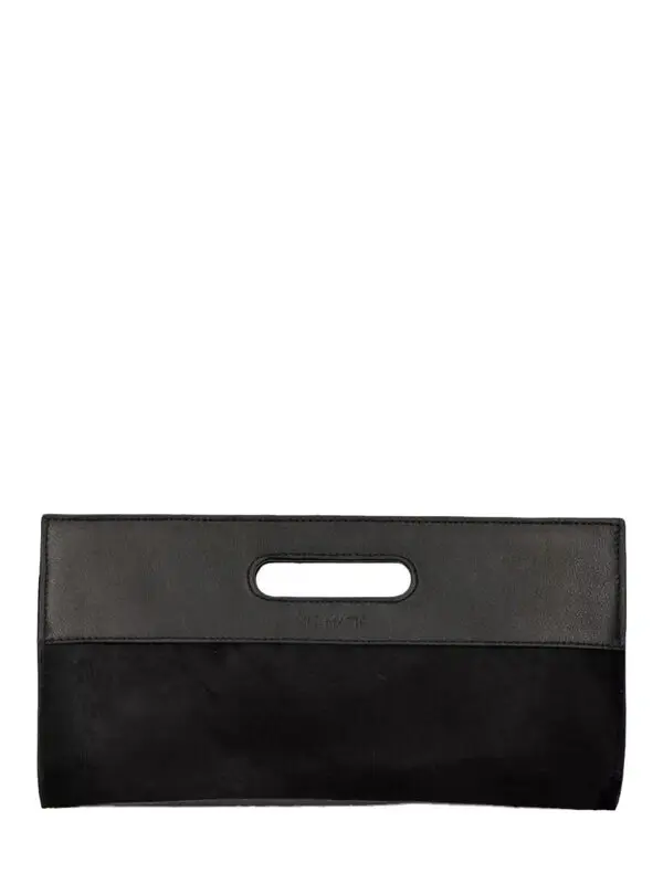 VIC MATIE Cut-out Leather Clutch - Black