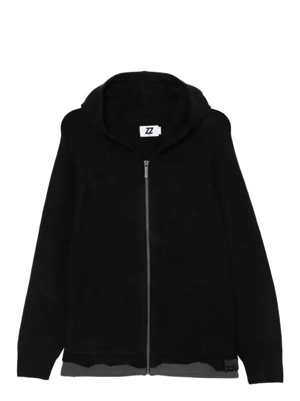 Izzue Logo-patch Cardigan - Black