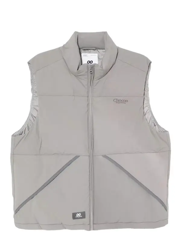 CHOCOOLATE Logo-embroidered Gilet - Grey