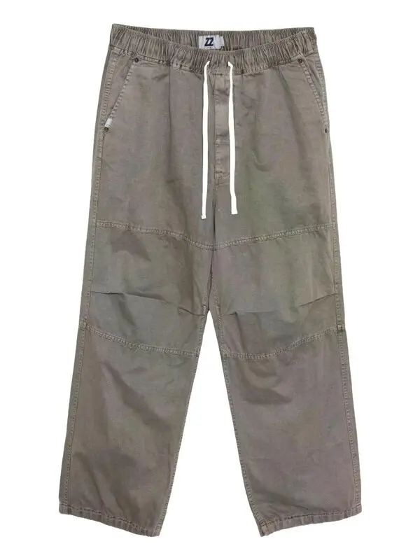 Izzue Paneled Drawstring Trousers - Grey