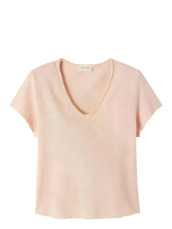 American Vintage Sonoma Brushed V-neck T-shirt - Pink