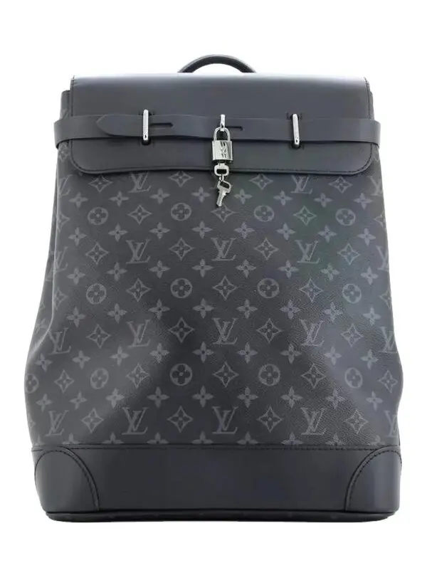 LOUIS VUITTON Steamer Monogram Eclipse Canvas Backpack - Black