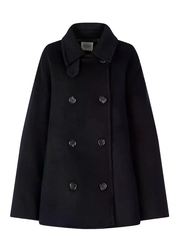 STUDIO TOMBOY Double-breasted Pea Coat - Blue