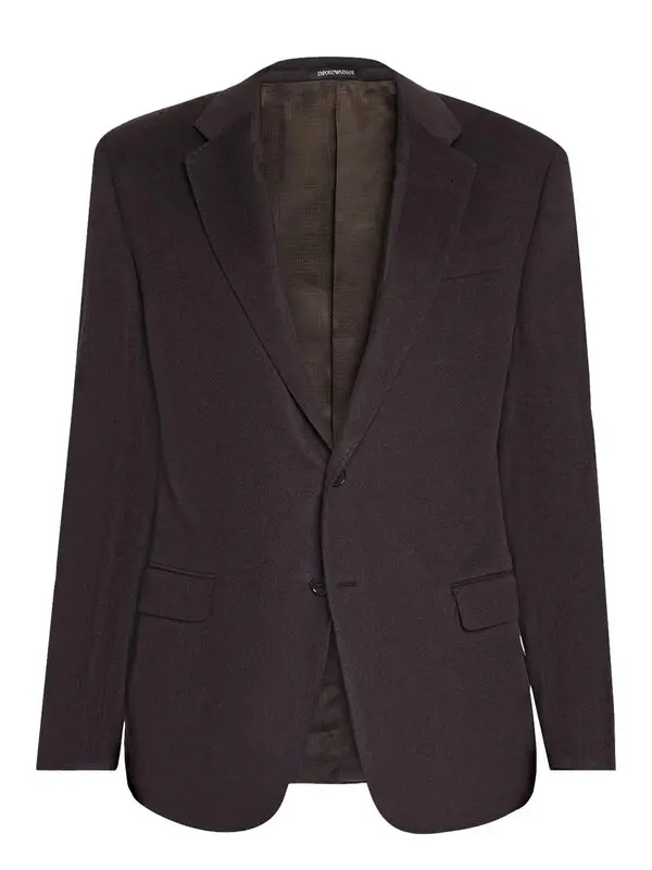 Emporio Armani G Line Cashmere Sport Coat - Solid Dark Brown