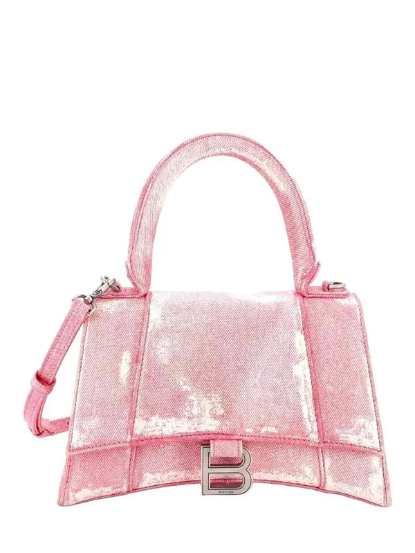 Balenciaga Hourglass Top Handle Satchel - Pink