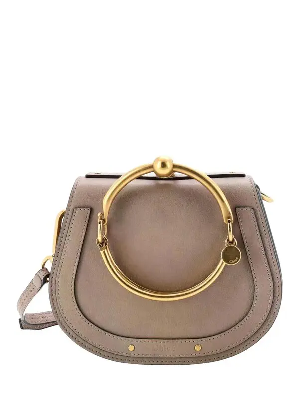 Chloé Nile Leather Small Crossbody Bag - Grey