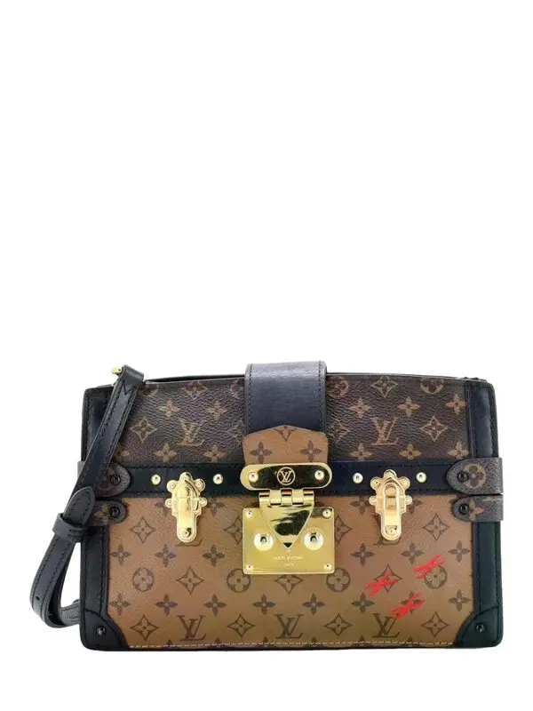 LOUIS VUITTON Trunk Reverse Monogram Canvas Clutch Bag - Black