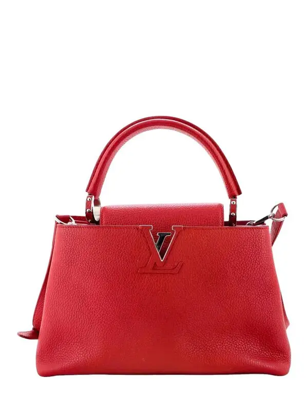 LOUIS VUITTON Capucines Pm Satchel - Red