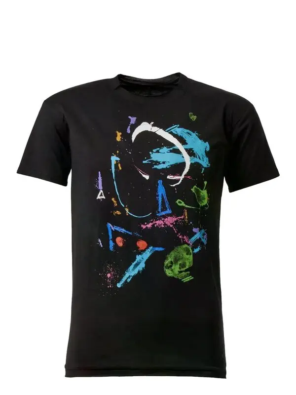 LECLAIREUR Paint Splash Print T-shirt - Black