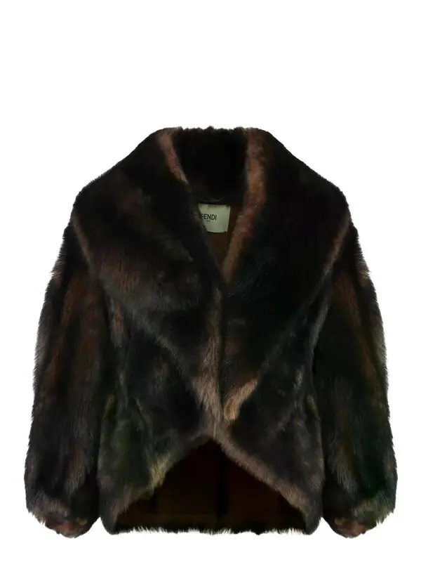 Fendi Textured Reversible Jacket - Brown