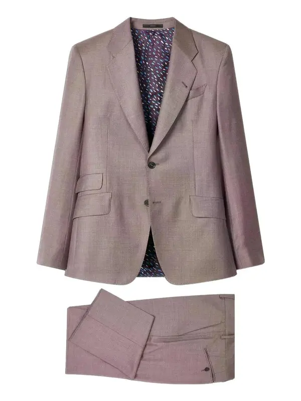 Paul Smith Wool Single-breasted Suit - Purple