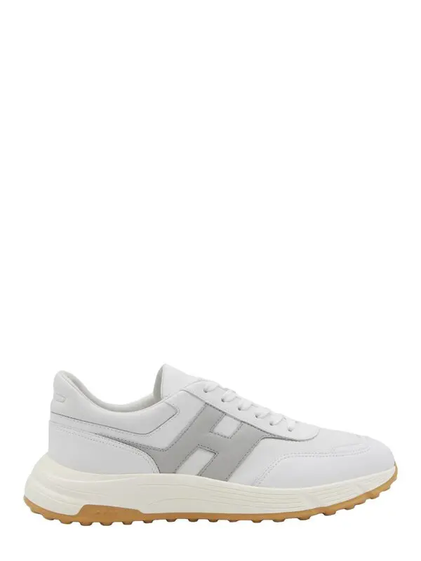 Hogan Leather Sneakers - Bianco-grigio
