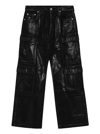 Rick Owens Double Cargo Foil Jeans - Black