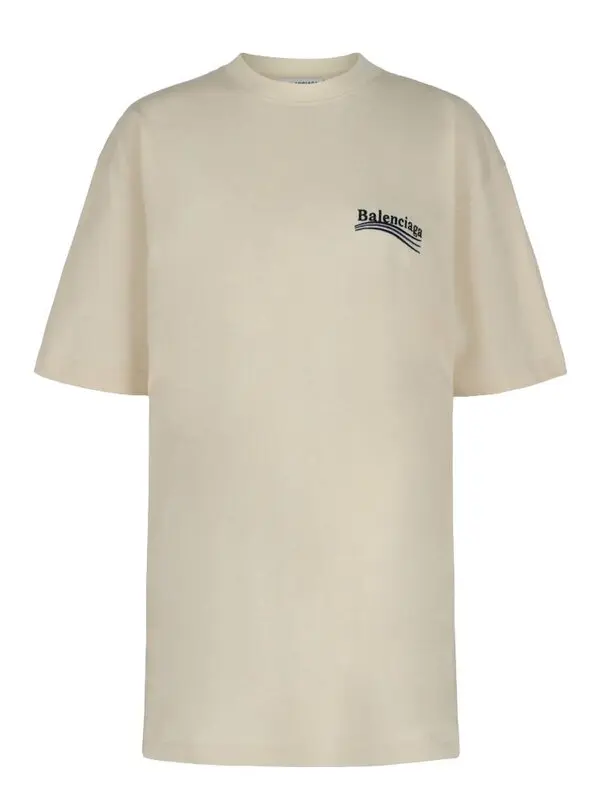 Balenciaga Political Campaign T-shirt - Cream Black